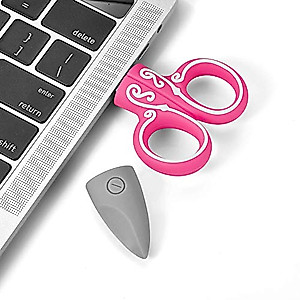 USB Flash Drives, 8GB / 16GB / 32GB / 64GB Waterproof Silicone USB 2.0 USB Memory Stick Data Storage Pendrive Thumb Drives (32GB, Pink Scissors)
