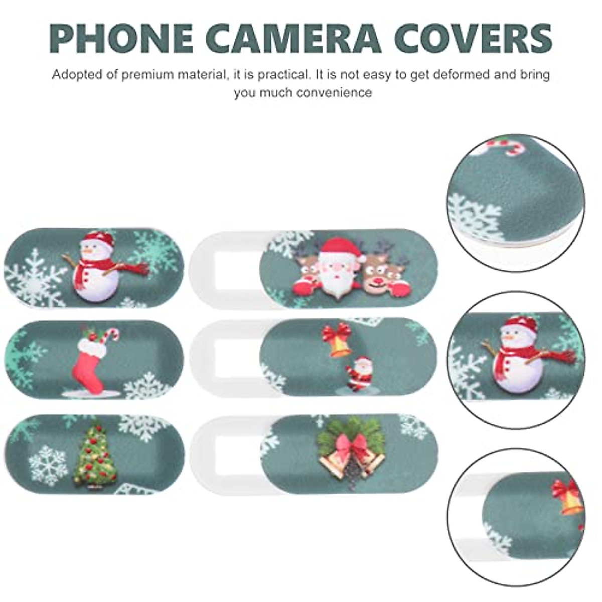Gatuida 6pcs Christmas Camera Cover Camera for Computer Laptop Camera Laptop Protector Webcam Slide Blocker Webcam Blocker Protector Webcam Privacy Lens Protectors Camera Shield Cover Abs