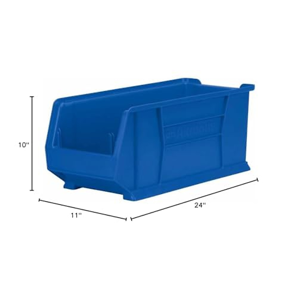 SI Shelving Inc. 24" d x 11" w x 10" h Super-Size Akro Bins Storage Bins, Blue, 4 Count