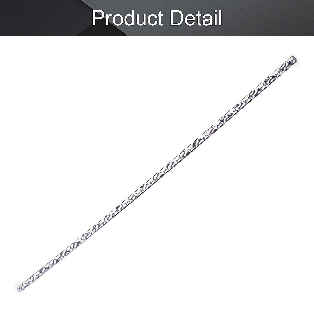 Fielect Acrylic Round Rod Light Purple Twisted Line Acrylic Rod Standard Plexiglas Tolerance Lightweight for DIY 8mm Diameter 500mm Height 1Pcs