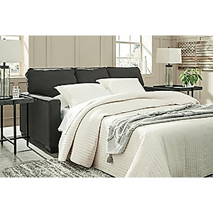 Signature Design by Ashley Lucina Casual Upholstered Sleeper Sofa with Accent Pillows, Queen, Gray
