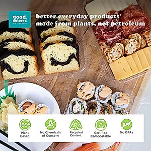 good natured 48 oz. Multi-Purpose Deli Container, Pack of 184 - Ideal for Camping, Meal Prep, Food Storage, Plant-Based, Airtight, Stackable & Reusable Food Storage Container with Lid