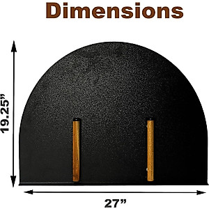 Simond Store Pizza Oven Door 27”(L) X 19.25”(H) Stainless Steel Heavy-Duty Oven Door with Wooden Handle for Indoor & Outdoor Pizza Oven, Outdoor Pizza Oven Kit
