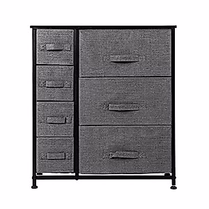 n/a Dresser with 7 Drawers Furniture Storage Tower Unit for Bedroom Hallway Closet Office Organization Steel Frame Wood (Color : A)
