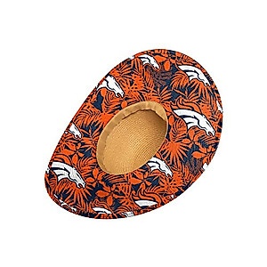 FOCO Denver Broncos NFL Womens Floral Straw Hat
