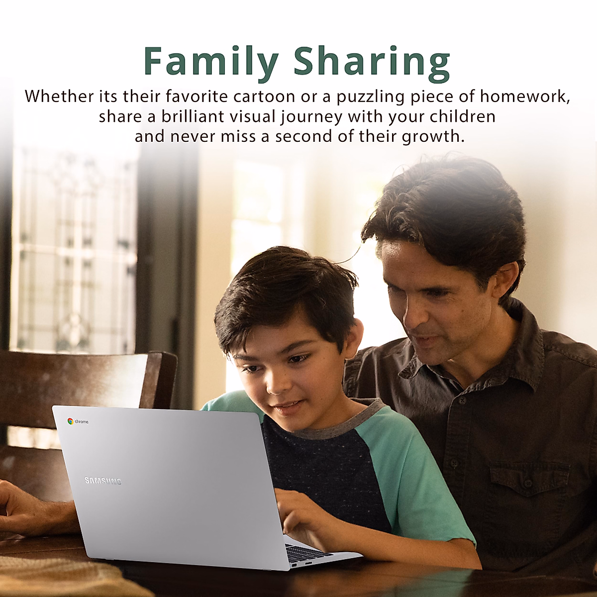 SAMSUNG Galaxy Chromebook 4 11.6” 64GB Laptop Computer w/ 4GB RAM, Gigabit WiFi, HD Intel Celeron Processor, Compact Design, Military Grade Durability, US Version, Silver