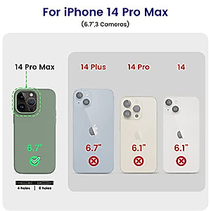 OTOFLY Designed for iPhone 14 Pro Max Case, Silicone Shockproof Slim Thin Phone Case for iPhone 14 Pro Max 6.7 inch (Calke Green)