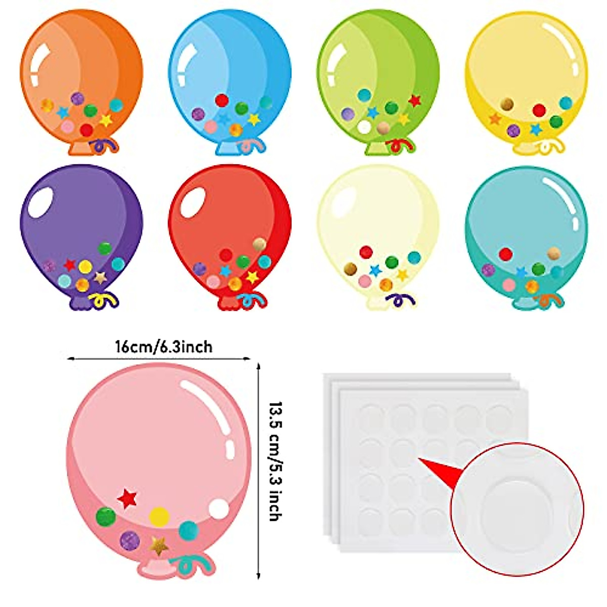 45 Colorful Balloon Cut-Outs for Classroom Decor
