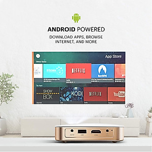 KODAK Luma 350 Portable Smart Projector | Powerful Ultra HD Rechargeable Video Projector Android 6.0 - Includes Soft Case