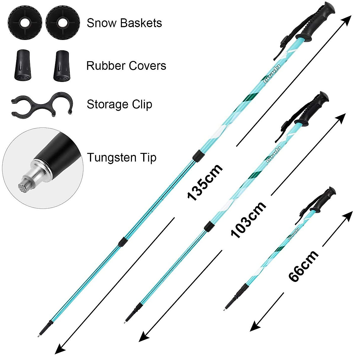 Gpeng Snowshoes for Men and Women,Lightweight Aluminum Snow Shoes for Adults, Kids Snowshoes with Pole,14"/21"/25"/30",Carry Bag Included