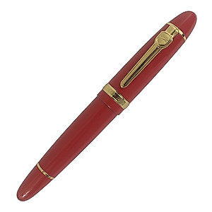 zoohot Jinhao 159 Red Rollerball Pen Heavy Big Pen Gold Trim
