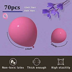 Pink Balloons Different Sizes- 12+5 Inch 70Pcs Party Balloons Helium Quality Latex Balloons Balloon garland kit as Birthday Balloons Gender Reveal Balloons Baby Shower Balloons Wedding