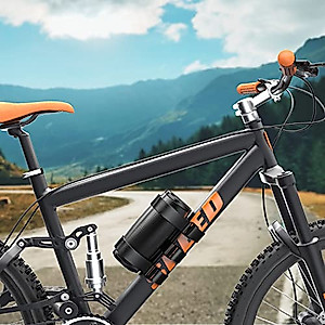 WALI Portable Speaker Mount for Outdoor Golf Cart Railing, Bike or Boat, Adjustable Strap Fits Most Bluetooth Wireless Speakers Attachment Accessory Holder (SSH001-B), Black