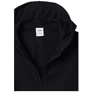 Amazon Essentials Boys' Fleece Zip-Up Hoodie Sweatshirt, Black, X-Small