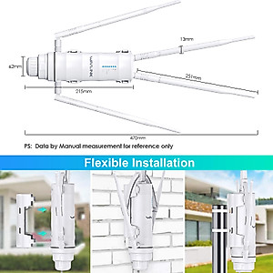 WAVLINK 1200Mbps Dual Band WiFi Extender,Wireless Repeater WiFi Range Extender with 2 Gigabit Ethernet Port,4 x 5DBi Antennas,Signal Wi-Fi Booster Repeater/Router/AP Mode,Plug and Play,WPS