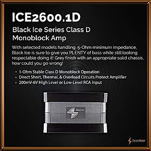 Precision Power ICE2600.1D Black Ice Series 2600W Class D Monoblock Amp