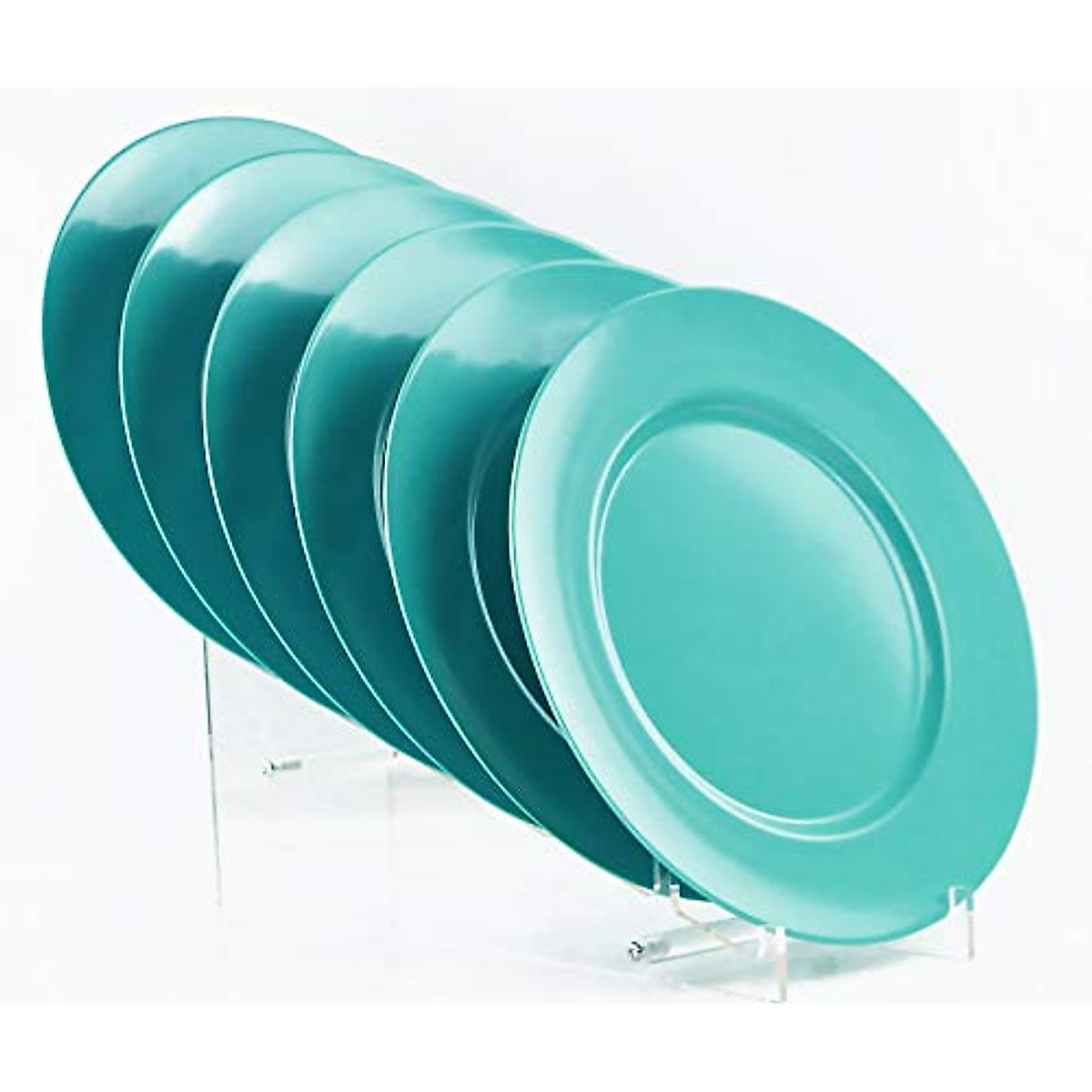 Calypso Basics by Reston Lloyd Melamine Dinner Plate, Set of 6, Turquoise
