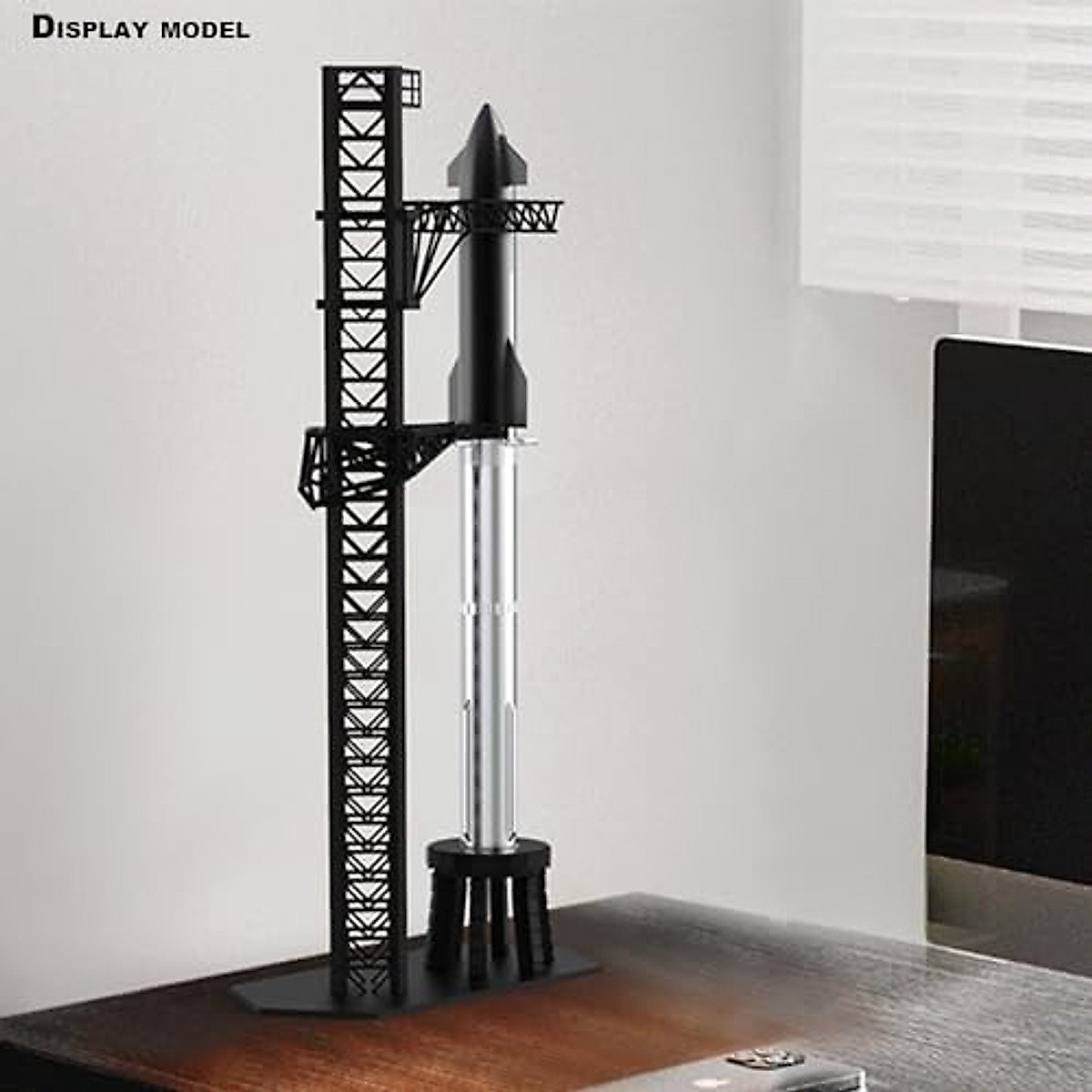 SpaceX Starship Rocket Model Set NASA Gifts - Dragon Spacecraft Heavy Falcon 9 Booster Launcher with Metallic Texture - Desktop Ornament, Aerospace Collectible Gift for Kids Adults Space Lover