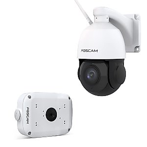 FOSCAM SD2X 18X Optical Zoom 1080P HD Outdoor PTZ WiFi Camera and FAB28S Stainless Steel Waterproof Junction Box Bundle,Totally Weatherproof