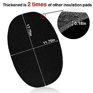 Vodolo Oval Slow Cooker Heat Resistant Mat for 6-8 Quart, Appliance Slider Function Countertop Protector Compatible with Crock-Pot/Elite Gourmet/Hamilton Beach etc 6-8 Quart Oval Slow Cooker