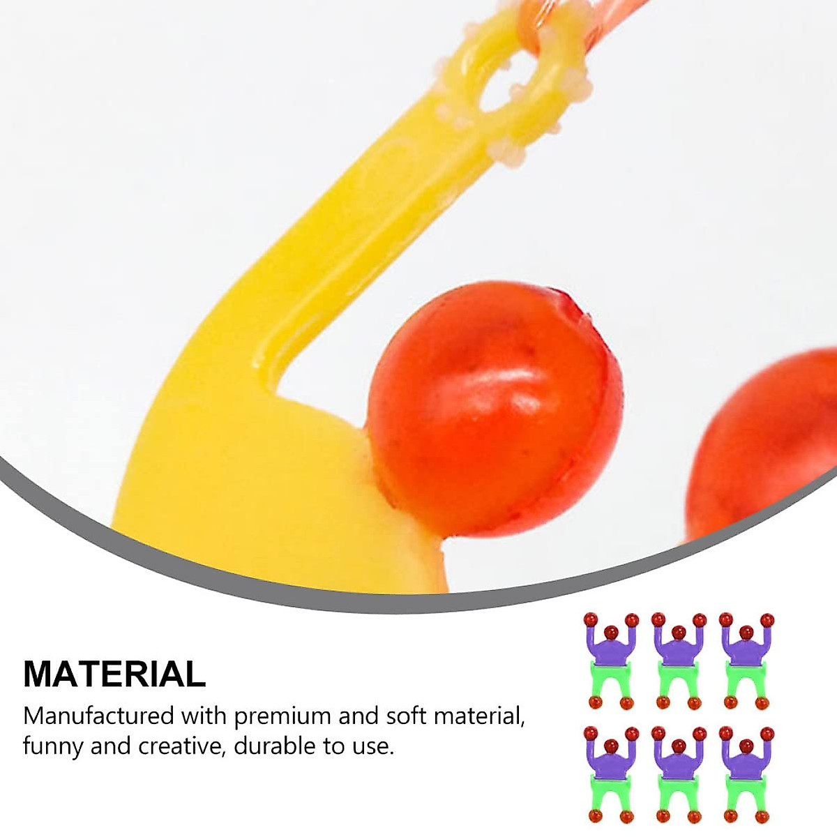 6pcs Wall Walker Climbing Man Toy Window Crawler Toy Toy Toy Sticky Rolling