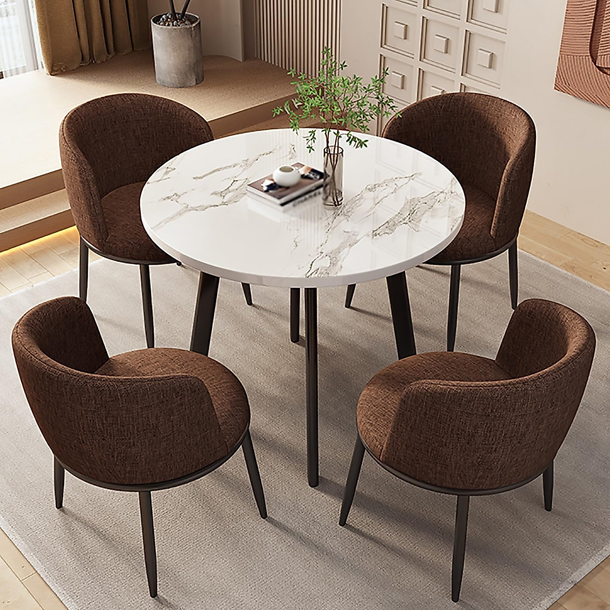 Round Conference Table,Office Reception Room Club Table And Chair Set,small Conference Table For 4,Reception Table And Chair Combination Negotiation Table Office Shops Meetings Small Round Tables ( Si