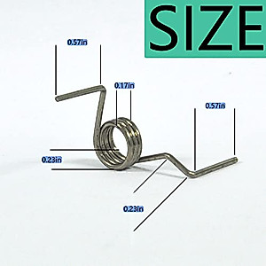 Oruiiju French Refrigerator Door Metal Torsion Spring for Samsung Refrigerators Models DA81-01345B Compatible Models RF267AFWP RF267HERS RF268ABBP RF268ABPN RF268ABRS RF268ABWP (2 Pcs)