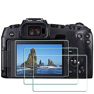 EOS RP Glass Screen Protector for Canon EOS RP Mirrorless Digital Camera, ULBTER 9H Tempered Glass Screen Protector Edge to Edge Protection,Anti-Scrach Anti-Fingerprint Anti-Dust Anti-Bubble [3 Pack]