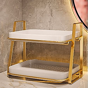 Double-Layer Desktop Dressing Table Rack Shelf Bathroom Countertop Sink Vanity Vanity Cosmetic Storage Box