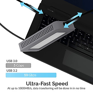 Sabrent USB 3.2 Rugged Waterproof Enclosure + 7 Port USB 3.0 HUB + 2 Charging Ports with 12V/4A Power Adapter