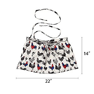 Harvest Apron,Garden Apron,Garden Harvesting Apron,Fruit Picking Apron Bag for Gardeners,Gathering Apron & Hands Free Foraging Bag for Gathering Vegetables Fruit Berry Eggs., White