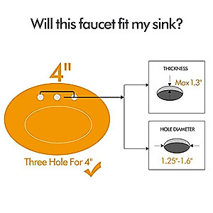 Bathroom Sink Faucet FRANSITON 4 Inch Faucet 2 Handle Bathroom Sink Faucet Lead-Free Brushed Nickel Bath Sink Faucet with Pop-up Drain Stopper and Supply Hoses