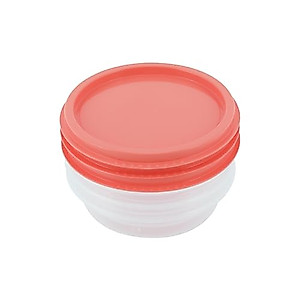 Unica Round Food Container, BPA-free Microwave Bowls with Lids, Airtight Container, Mixing Bowl Set, Freezer & Dishwasher Safe, Set of 3, Coral, 8 oz, 4.56x4.56x1.61 in