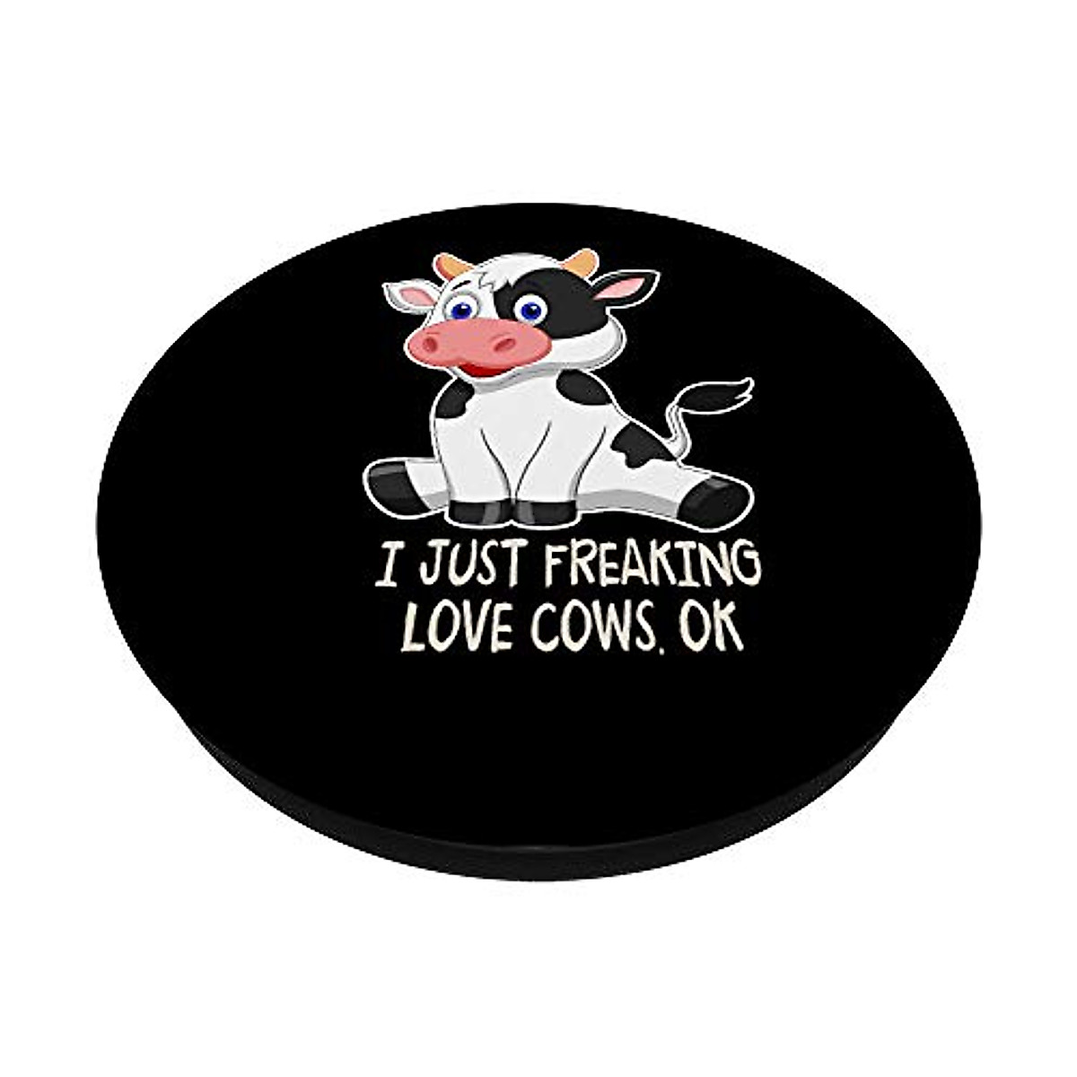 Freaking Love Cows Animal Love Birthday Gift PopSockets PopGrip: Swappable Grip for Phones & Tablets