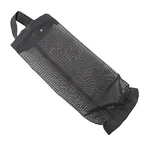 Sevenfly Plastic Bag Holder Mesh Hanging Storage Dispensers Grocery Bag Holder for Kitchen Garbage Containers Storage,black