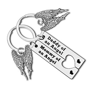 Loss Memorial Keychain Loss of Baby Sympathy Gift Mommy Daddy of an Angel Keyring Set Loss of Child Miscarriage Keepsake In Memory of Infant Child Loss Remembrance Gift Jewelry Pregnancy Infant Loss