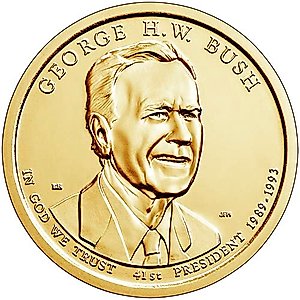 2020 P Position B $1 AU/BU George HW Bush Presidential Dollar US Mint Ungraded