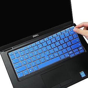 Silicone Keyboard Cover Skin Compatible for Dell Latitude 5400 5401 5410 5411 7400 14" Laptop with Pointing, Dell Latitude 14 inch Keyboard Skin Protector (NOT Compatible for Dell Latitude 7410) Blue