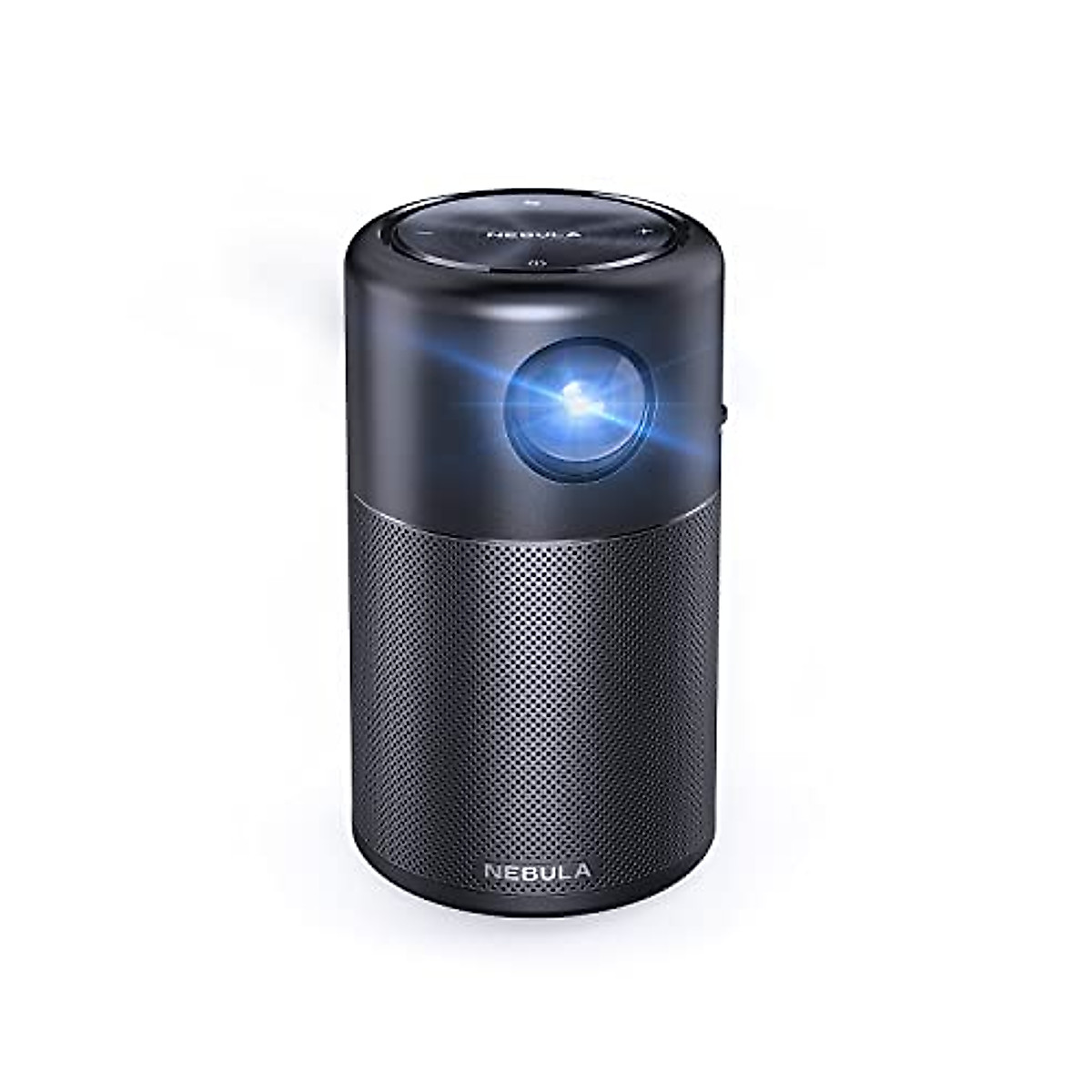 Anker NEBULA Capsule, Smart Wi-Fi Mini Projector, 100 ANSI Lumen Portable Projector, 360° Speaker, Movie Projector, 100 Inch Picture, 4Hr Video Playtime for Inside and Outside, Watch Anywhere