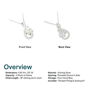 Butterfly Infinity Cremation Jewelry Pendant and Necklace for Ashes, Sterling Silver, Cremation Jewelry for Ashes