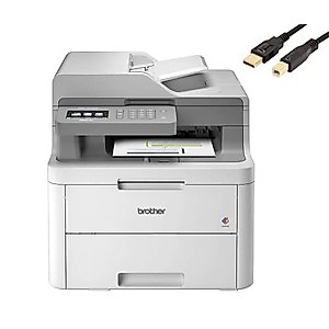 Brother MFC-L3710CW Compact Digital Color All-in-One Wireless Laser Printer, 19ppm, AirPrint, Hi-Speed USB 2.0, Wi-Fi Direct, 3.7" Color Touchscreen, Amazon Dash Replenishment Ready, Durlyfish
