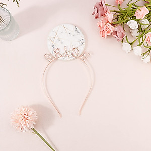 KICOSY Bride Tiara Birde Headband Bachelorette Party Favors Rhinestone Wedding Bridal Headbands Bridal Shower Decorations Bridal Shower Gifts Rose Gold