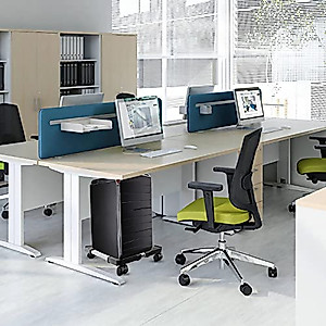 Computer Tower Stand PC Stand with 4 Silent Rolling Casters Mobile CPU Stand,Adjustable Mobile Desktop PC Tower Stand,Suitable for Most Gaming PC Cases On Carpet Floor Computer Stand (1)