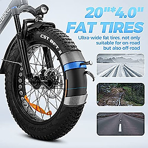 SAMEBIKE 750W Electric Bikes for Adults Up to 65 Miles EBike 4.0" Fat Tire Electric Bike 27 Mph Moped Electric Mountain Bike with 48V 13Ah Battery, Shimano 7 Speed, USB Display