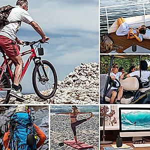 Boomcore Ultra Portable Bluetooth Speaker with Clip, 12H Playtime, Compact Small Speaker with Big Sound, Punchy Bass, Wireless IPX7 Waterproof Speaker for Beach, Pool, Boat, Biking - Black