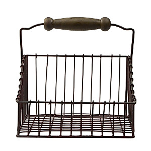 Treasure Gurus Rustic Metal Wire Storage Bin Basket Napkin Holder Travel Caddy