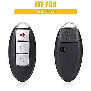 Flip Key Fob Blade Replacement Fit for Nissan Rogue Versa Pathfinder 2007 2008 2009 2010 2011 2012 2013 #CWTWB1U729 Car Remote Control Transmitter 3 Button Clicker Set 1