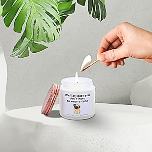 Funny Get Well Soon Gifts for Women or Men, at Least You Don’t Have to Wear A Cone, Wellbeing, Recovery Feel Better Gifts for Friend, Mom, Daughter, Sister, Wife, Girlfriend, Lavender Scented Candle