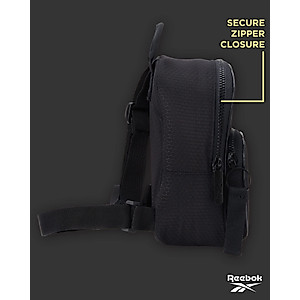 Reebok Women's Backpack - Lightweight Mini Essential Backpack - Small Casual Travel Bag, Black With Rose Gold Logo