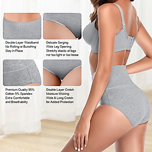 JojoQueen Underwear for Women,Cotton High Waist Underwear for Women Full Coverage Soft Comfortable Briefs Panty